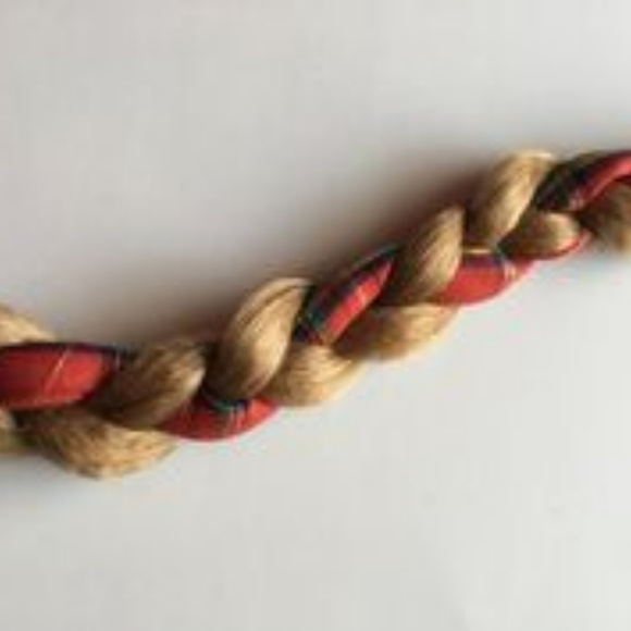 Damnation Hair | Accessories | Holiday Plaid Braid Hair Extensions Pony ...
